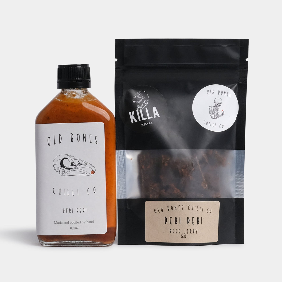 Old Bones Chilli Co x Killa Jerky Co - Peri Peri & Jerky Bundle | Small ...